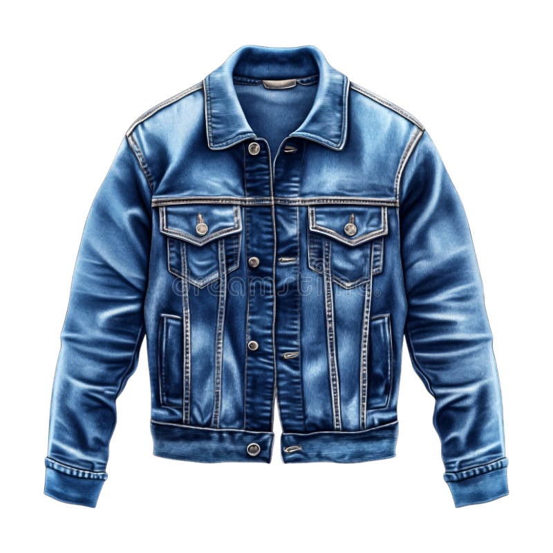 PNG Blue Denim Jacket on Transparent Background Stock Illustration ...