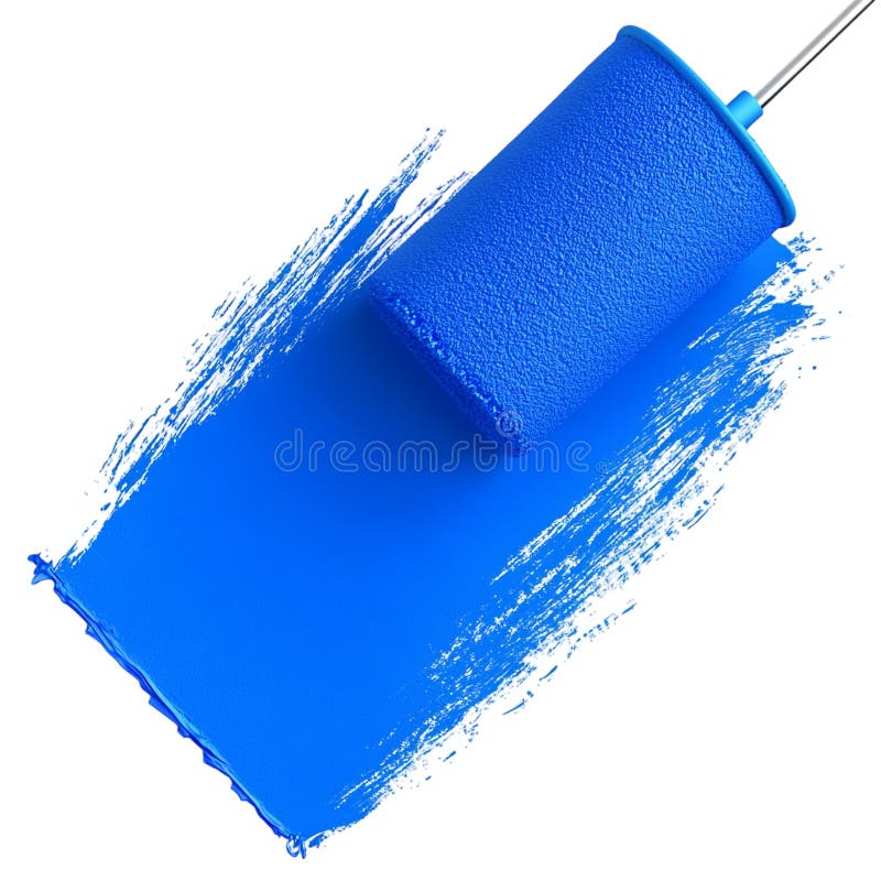 PNG Blue Paint Roller Against Transparent Background Stock Illustration ...