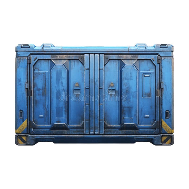 PNG Blue Shipping Container on Transparent Background - Ai Generated ...