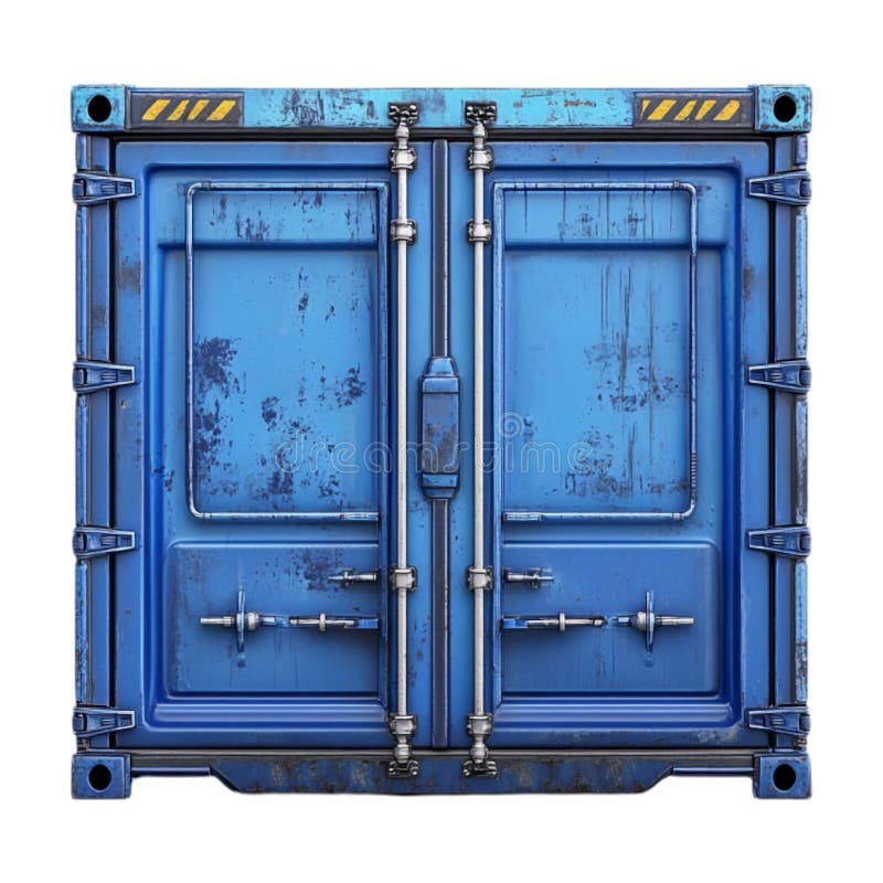 PNG Blue Shipping Container on Transparent Background - Ai Generated ...