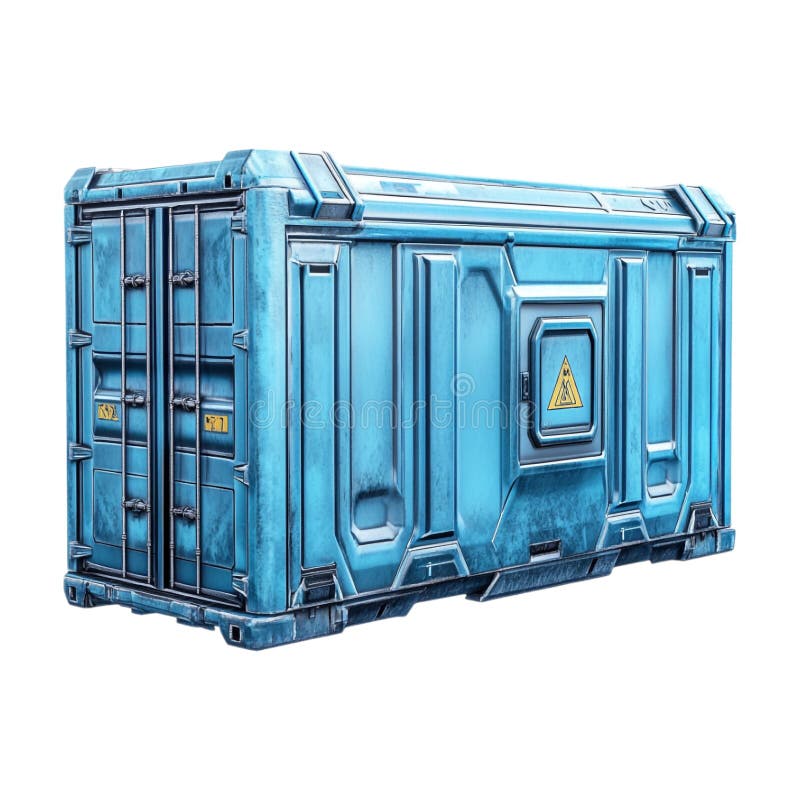 PNG Blue Shipping Container on Transparent Background - Ai Generated ...