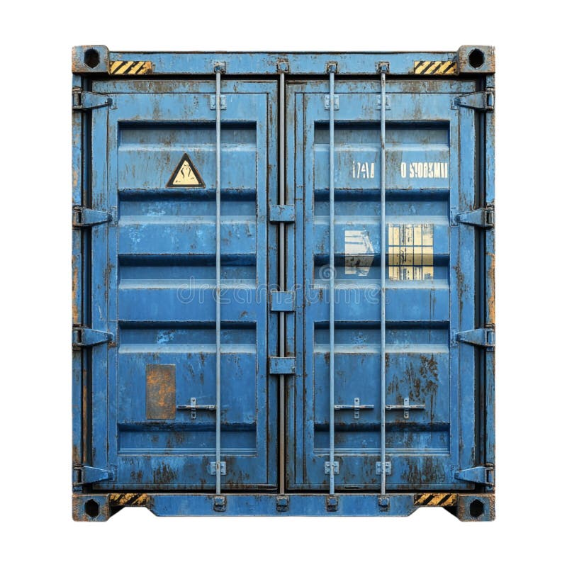 PNG Blue Shipping Container on Transparent Background - Ai Generated ...