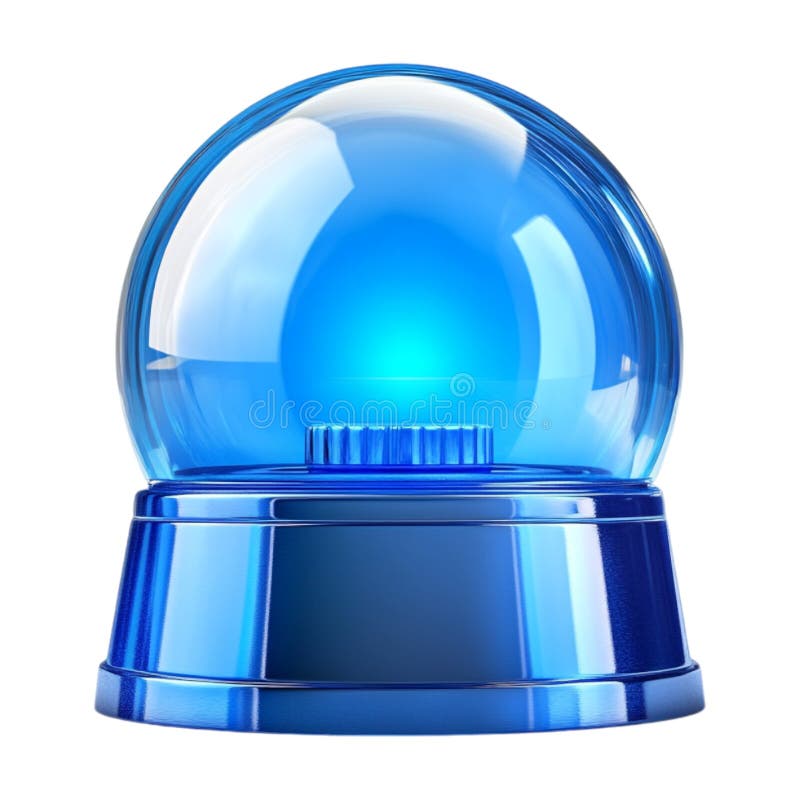 PNG Blue Siren Alarming Light on Transparent Background - Ai Generated ...