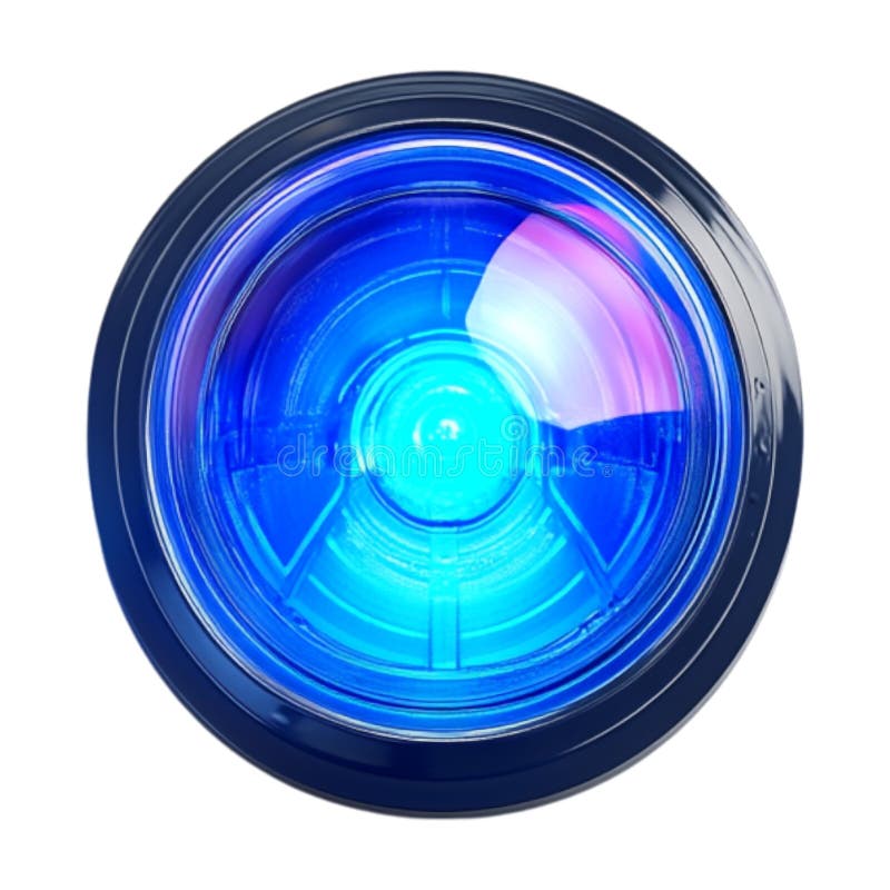 PNG Blue Siren Alarming Light on Transparent Background - Ai Generated ...