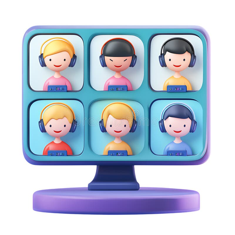 PNG Boosting Online Collaboration a 3D Render of a Virtual Meeting ...