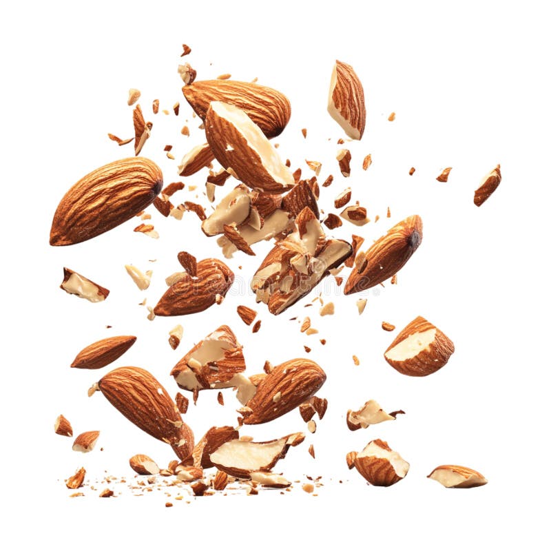 PNG Break Almonds on Transparent Background - Ai Generated Stock ...