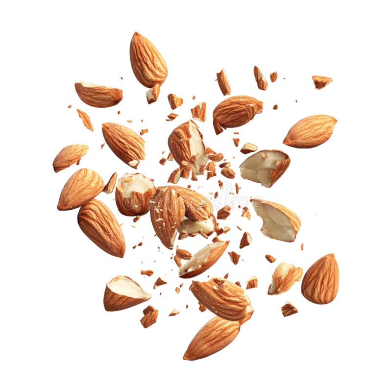 PNG Break Almonds on Transparent Background - Ai Generated Stock ...