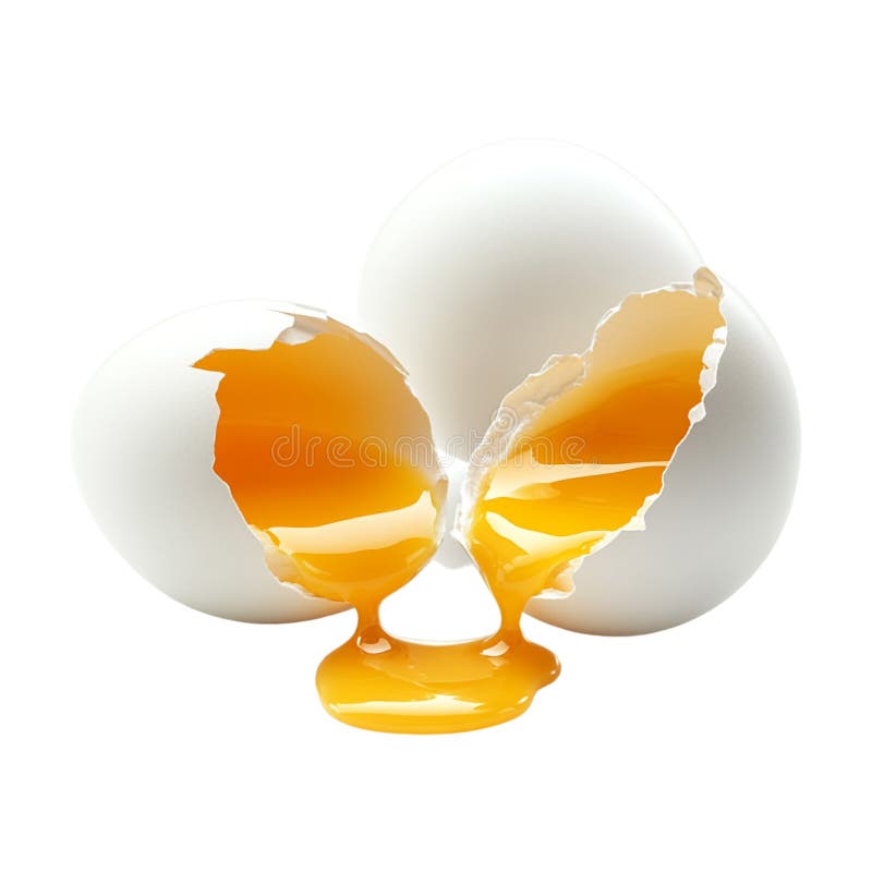 PNG Broken Eggs on Transparent Background - Ai Generated Stock Illustration - Illustration of ...