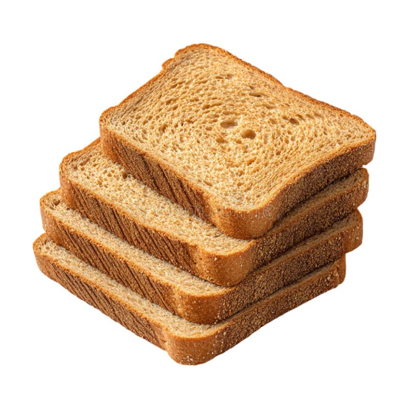 PNG Brown Bread Slices on Transparent Background - Ai Generated Stock ...
