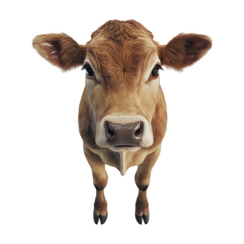 PNG Brown Cow Head on Transparent Background Stock Illustration ...