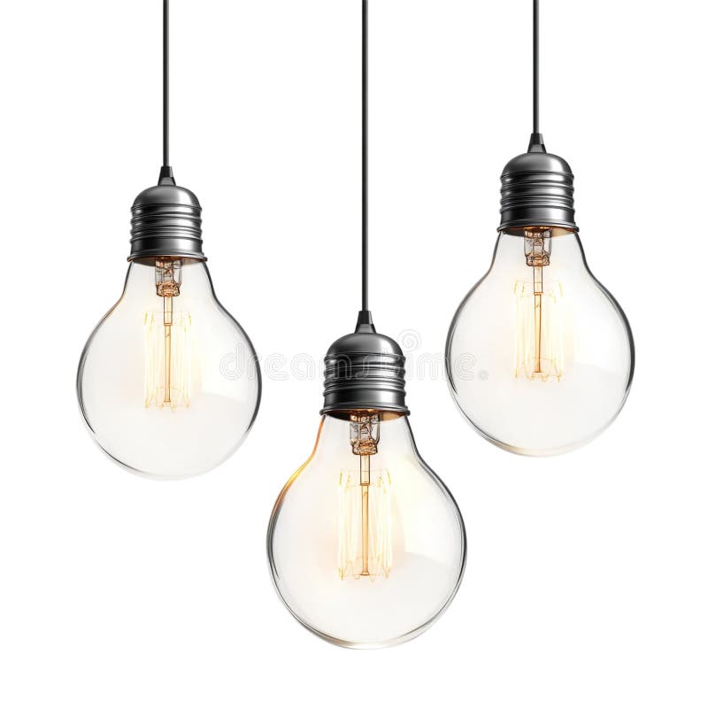 PNG Bulb Lights Against Transparent Back Ground Stock Illustration ...