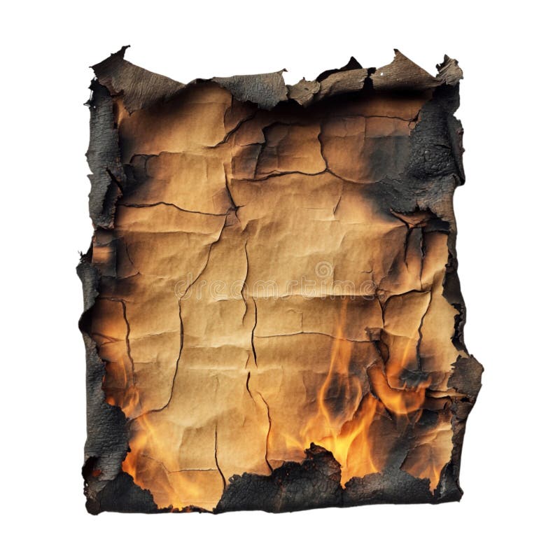PNG Burned Piece of Paper on Transparent Background - Ai Generated ...