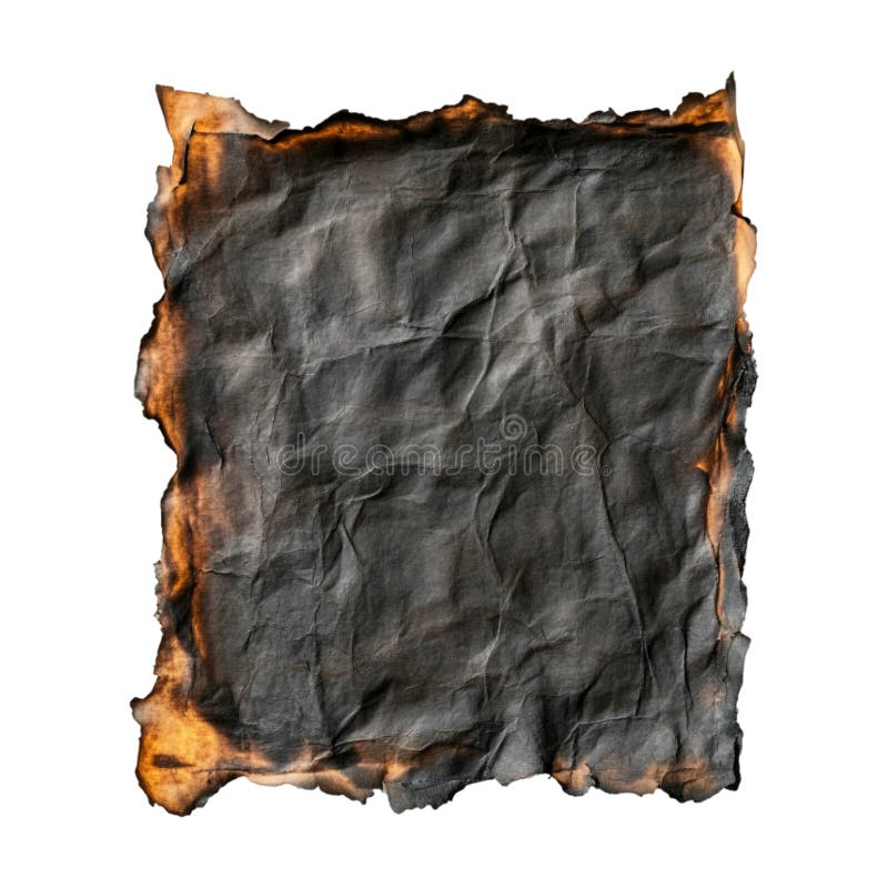 PNG Burned Piece of Paper on Transparent Background - Ai Generated ...