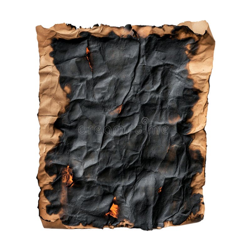 PNG Burned Piece of Paper on Transparent Background - Ai Generated ...
