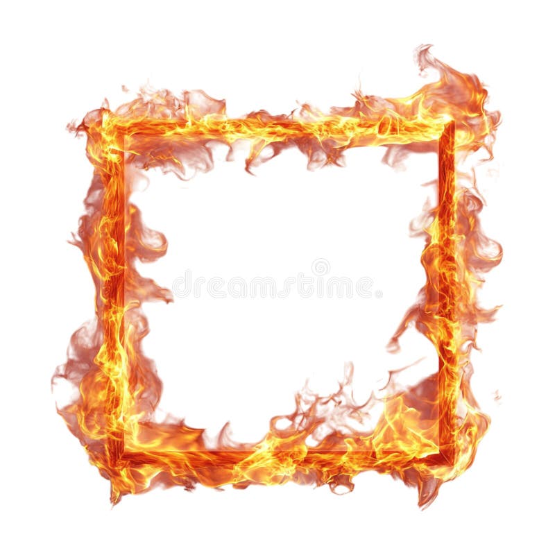 PNG Burning Flame Border on Transparent Background - Ai Generated Stock ...