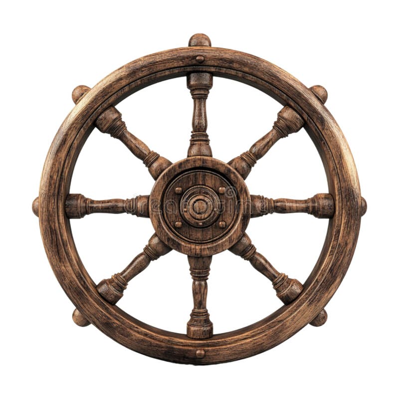 PNG Captain Ships Wheel on Transparent Background - Ai Generated Stock ...