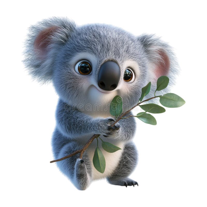 PNG Cartoon Koala Bear on Transparent Background - Ai Generated Stock ...