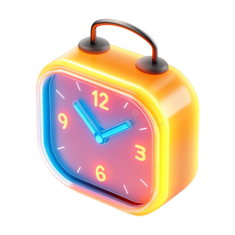 PNG Colorful Alarm Clock on Transparent Background Stock Illustration ...