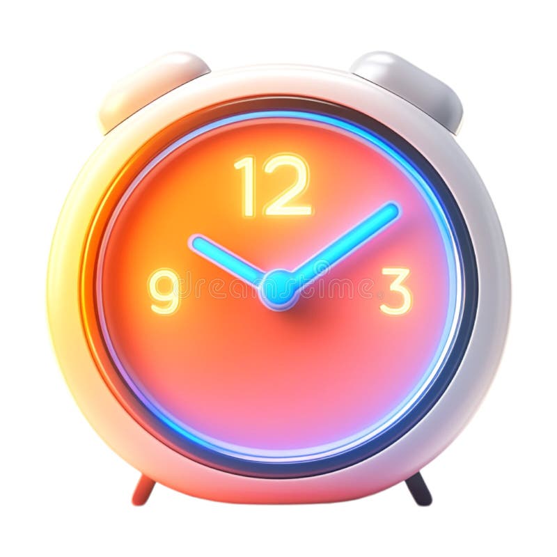 PNG Colorful Alarm Clock on Transparent Background Stock Illustration ...