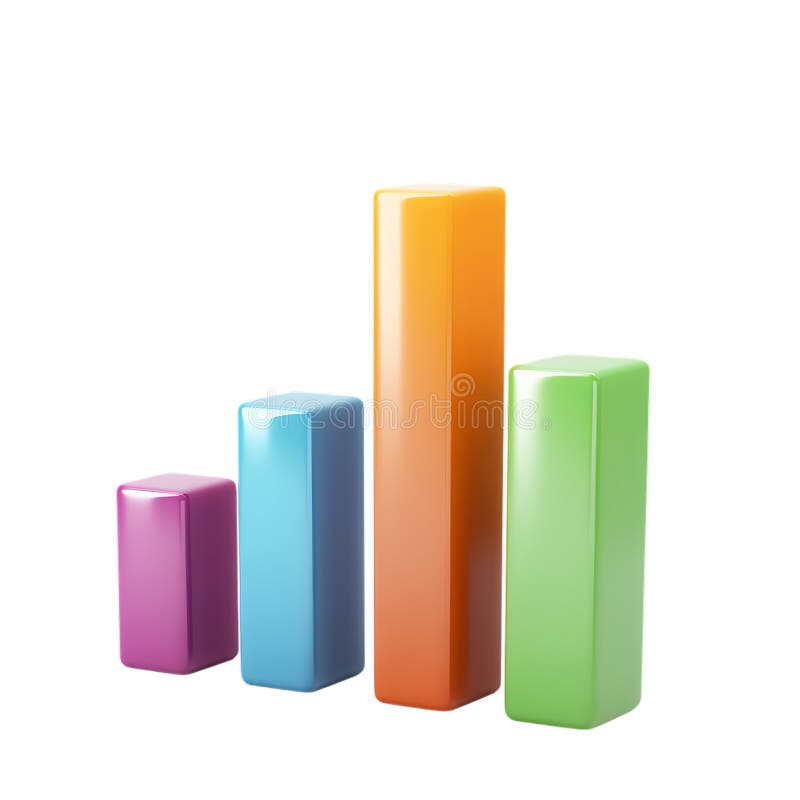 PNG Colorful 3D Bar Graph Business Growth Data Visualization Chart ...