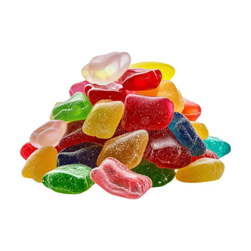 PNG Colorful Jellies Stack on Transparent Background - Ai Generated ...