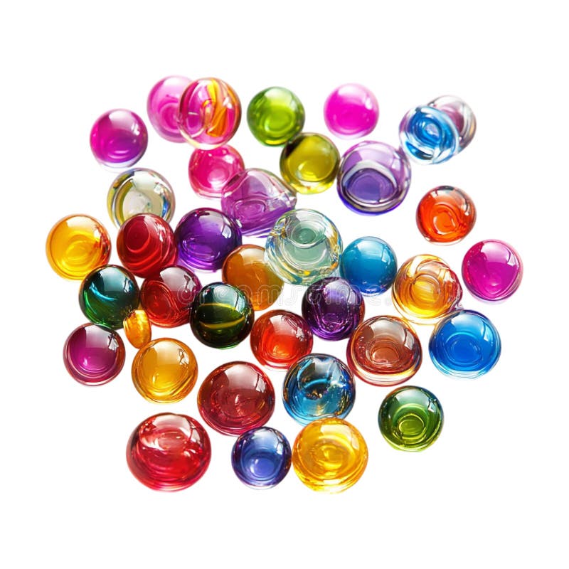 PNG Colorful Marbles on Transparent Background - Ai Generated Stock ...