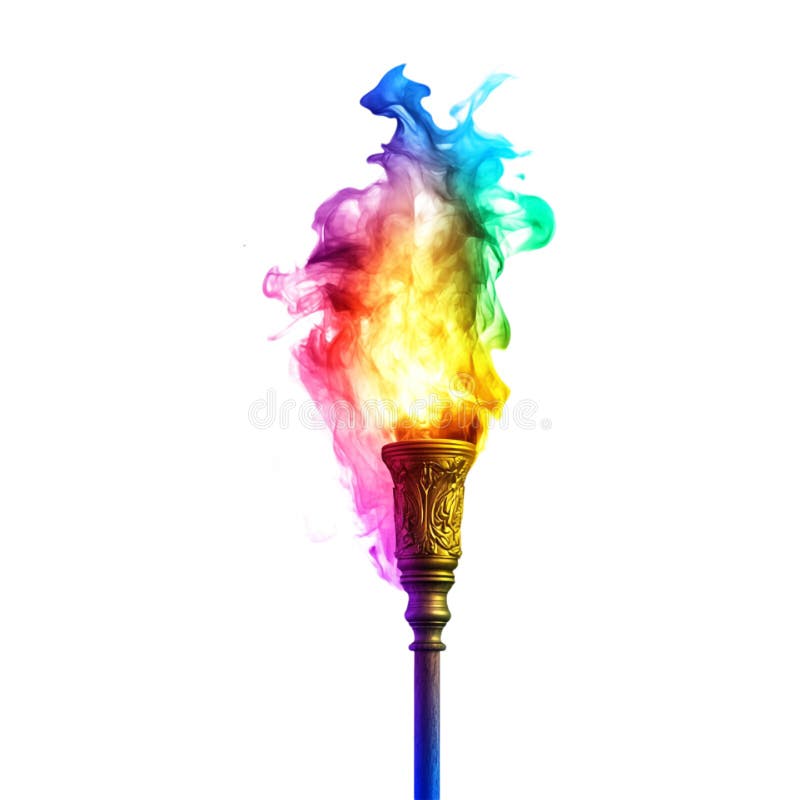 PNG Colorful Ritual Fire on Transparent Background - Ai Generated Stock ...