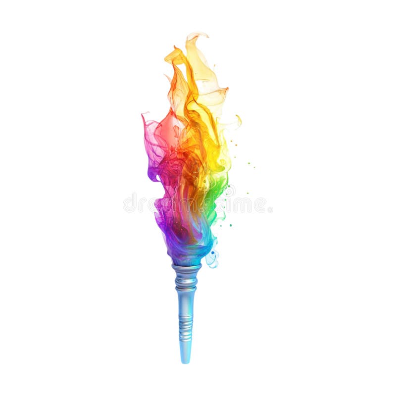 PNG Colorful Ritual Fire on Transparent Background - Ai Generated Stock ...