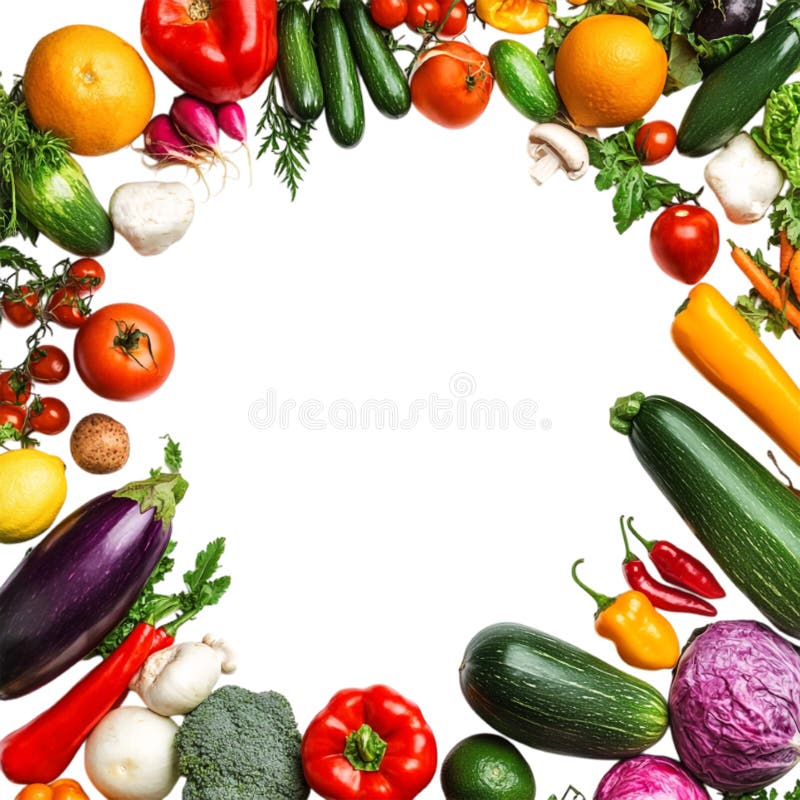 Png Colorful Vegetables Frame Stock Illustrations – 7 Png Colorful ...