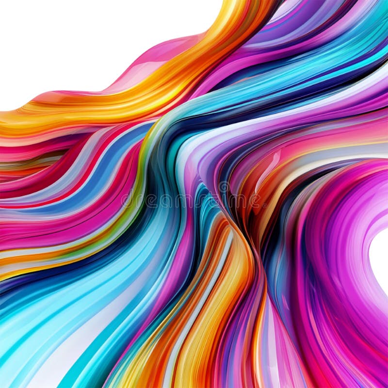 PNG Colorful Wavy Effect on Transparent Background - Ai Generated Stock ...