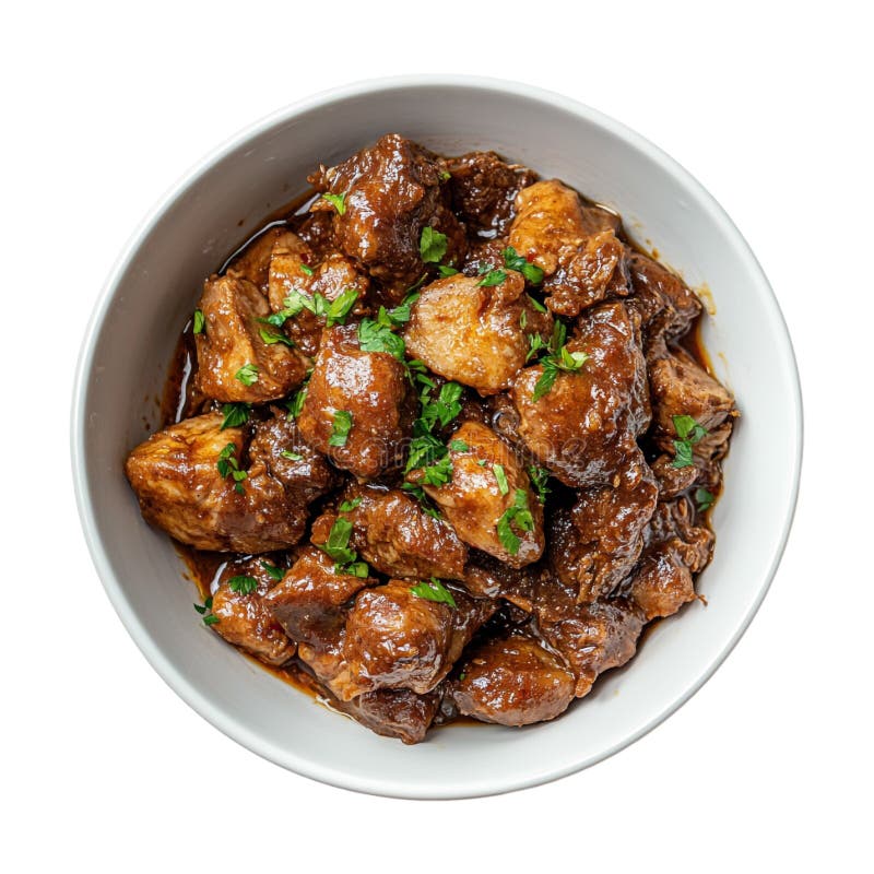 PNG Cooked Beef Meat in a Bowl on Transparent Background - Ai Generated ...