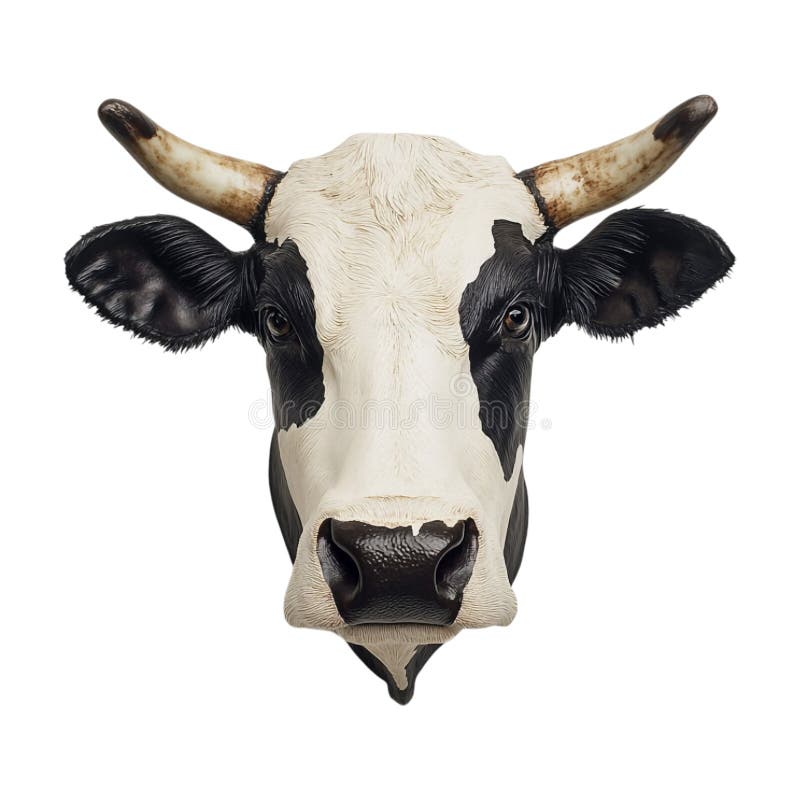 PNG Cow Head on Transparent Background Stock Illustration ...