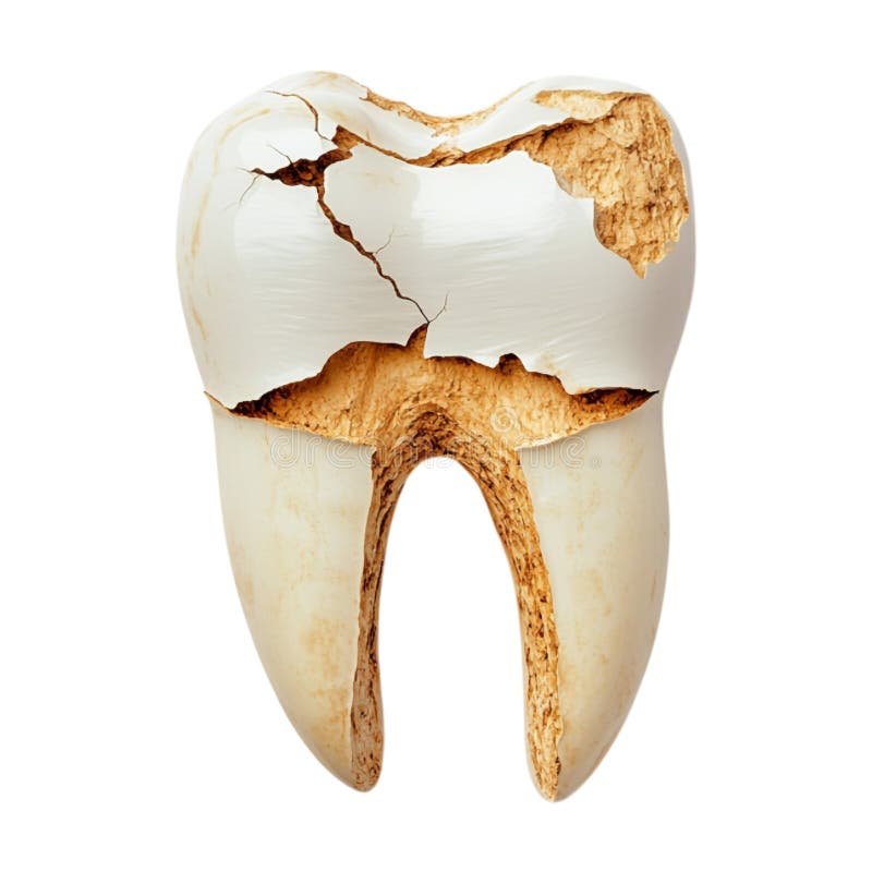 PNG Cracked Tooth on Transparent Background Stock Illustration ...