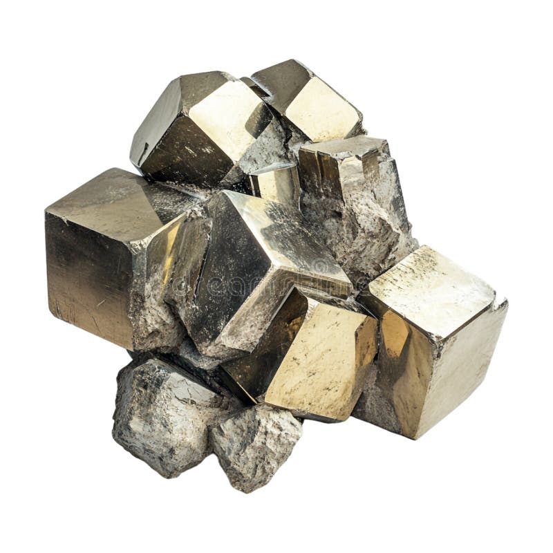 PNG Crystal Pyrite on Transparent Background - Ai Generated Stock ...