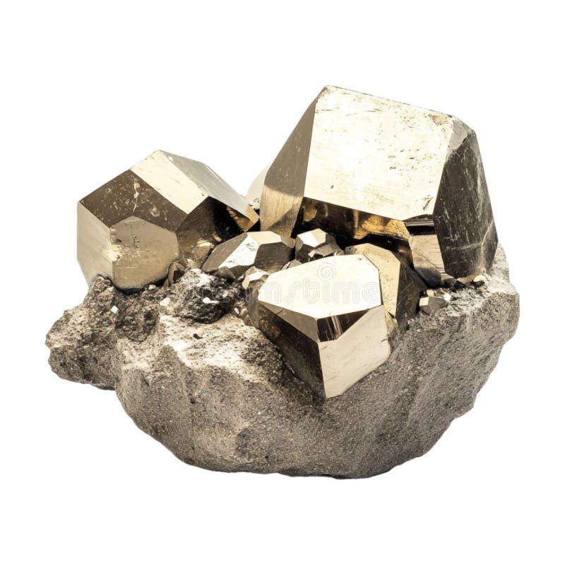 PNG Crystal Pyrite on Transparent Background - Ai Generated Stock ...
