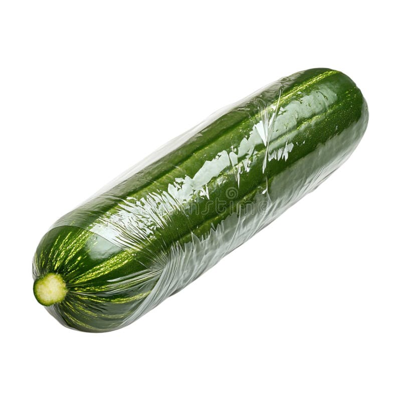 PNG Cucumber Wrapped in Plastic on Transparent Background Stock ...