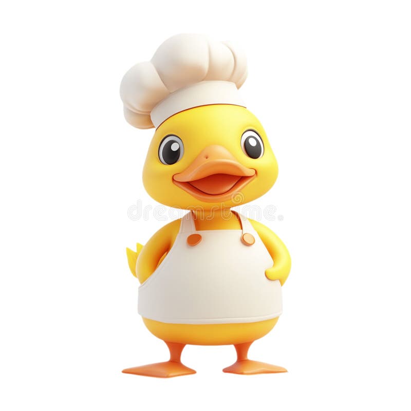 PNG Cute Duck As a Chef on Transparent Background - Ai Generated Stock ...