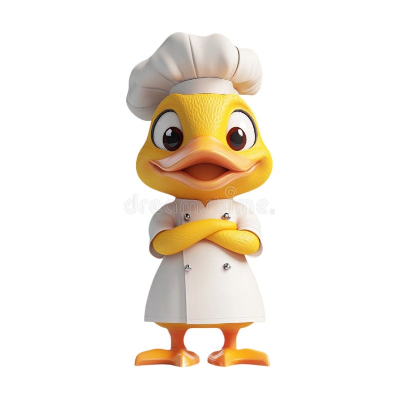 PNG Cute Duck As a Chef on Transparent Background - Ai Generated Stock ...