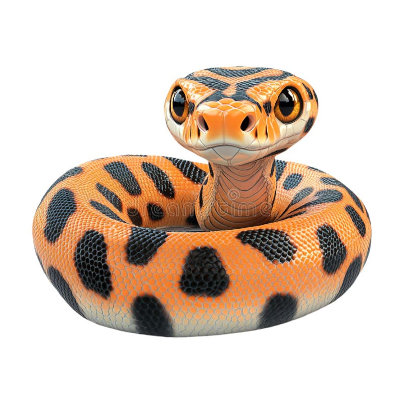 PNG Cute Snake Cartoon on Transparent Background - Ai Generated Stock ...