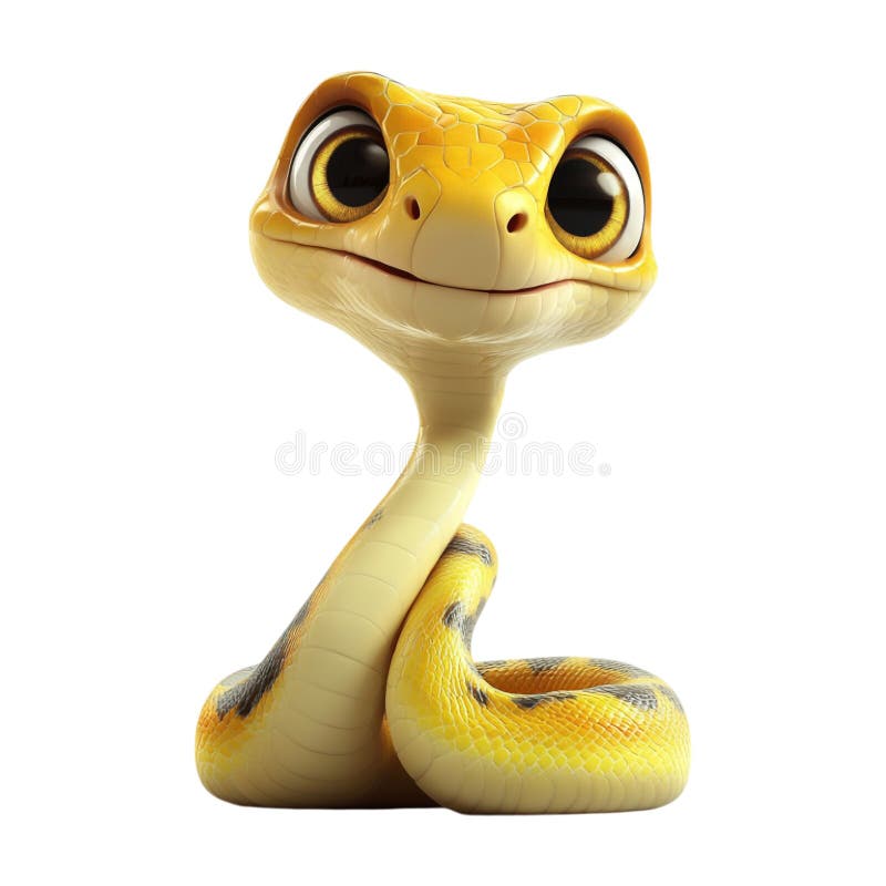 PNG Cute Snake Cartoon on Transparent Background - Ai Generated Stock ...