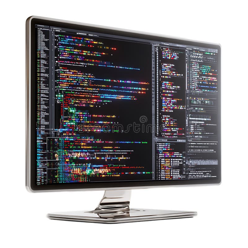 PNG CuttingEdge Tech Display Data Visualization on Modern Monitor ...