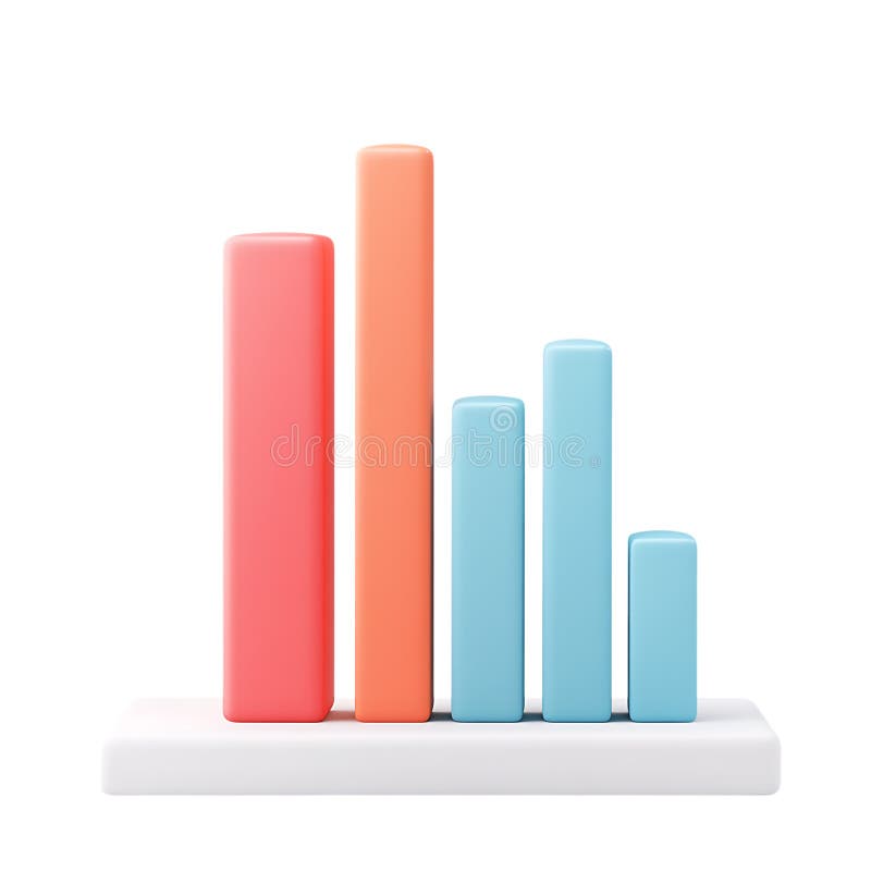 PNG 3D Bar Chart Data Visualization Business Analytics Performance Metrics Colorful Graph ...