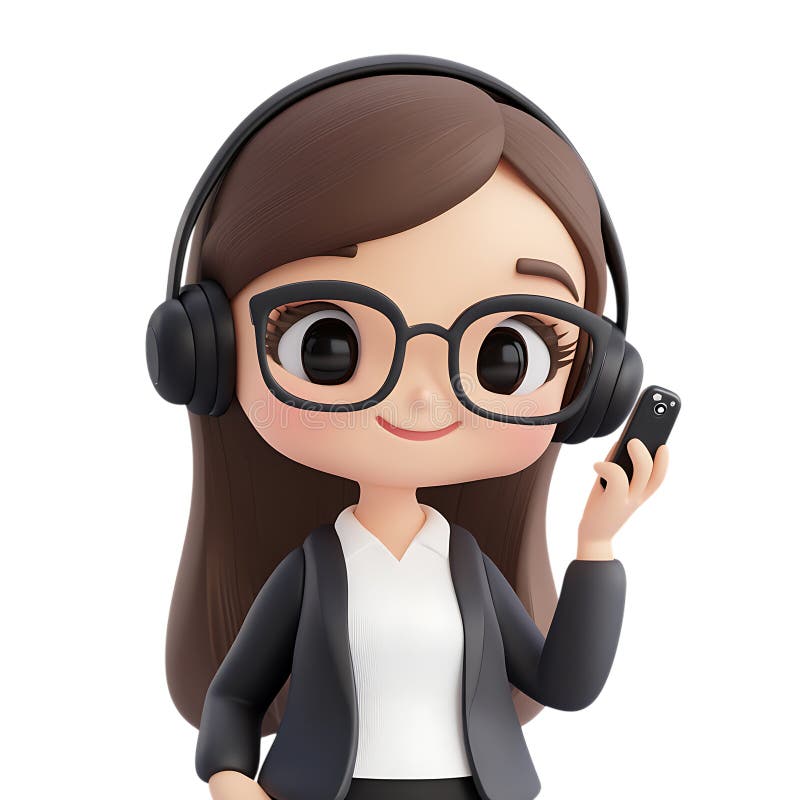 PNG 3D Cartoon Customer Service Agent Support Help Tech Virtual Assistant Against Transparent ...
