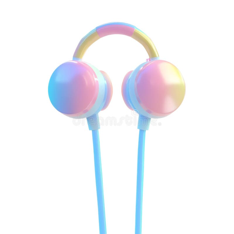 PNG 3D Cartoon Earphone on Transparent Background - Ai Generated Stock ...