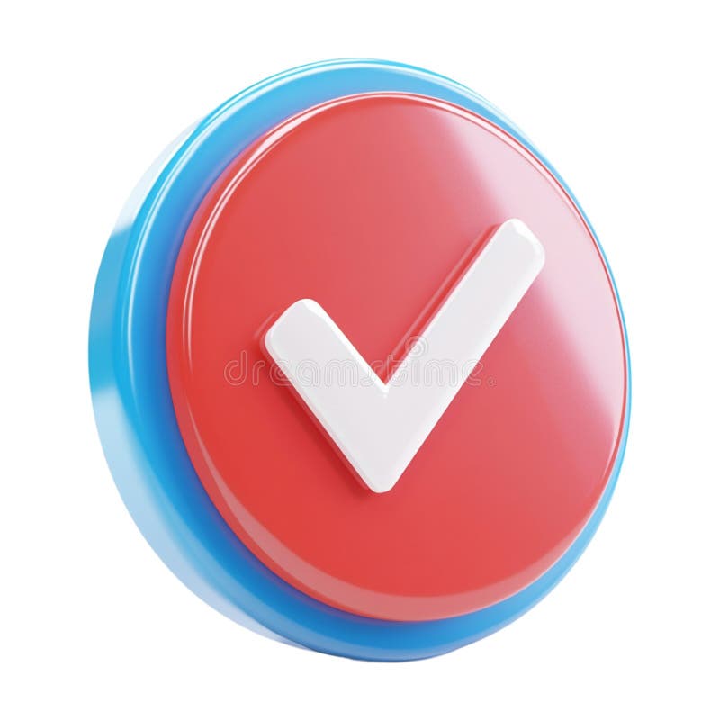 PNG 3D Tick Icon on Transparent Background - Ai Generated Stock ...