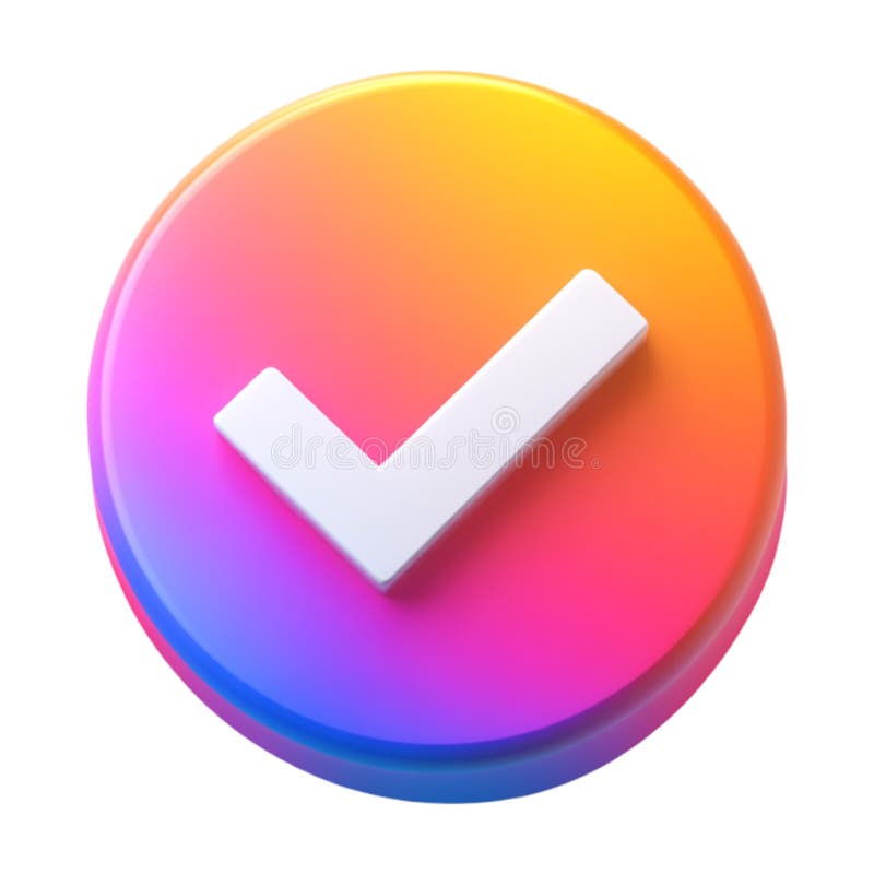 PNG 3D Tick Icon on Transparent Background - Ai Generated Stock ...