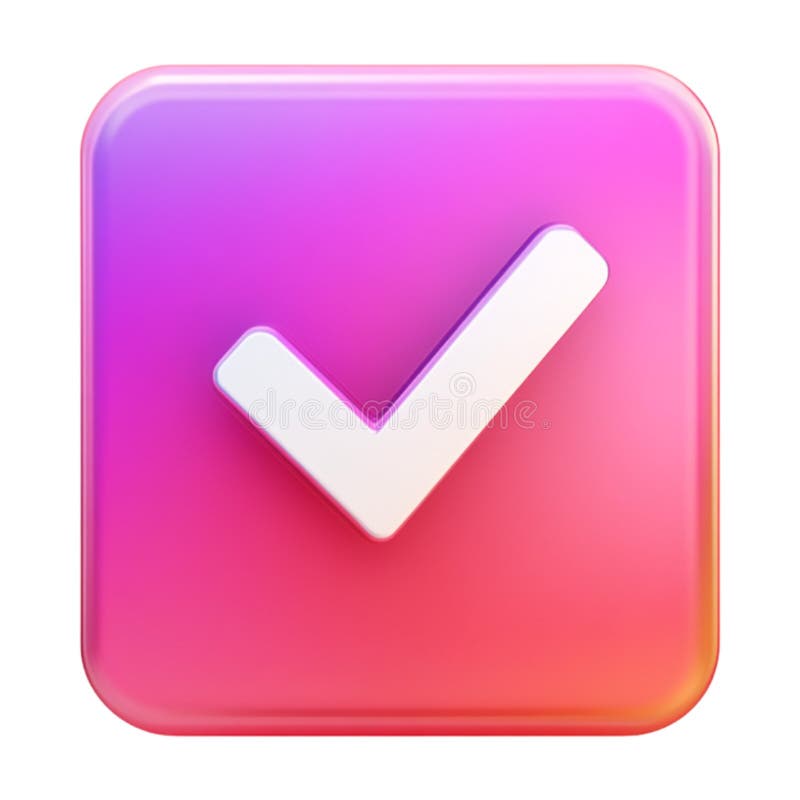 PNG 3D Tick Icon on Transparent Background - Ai Generated Stock ...