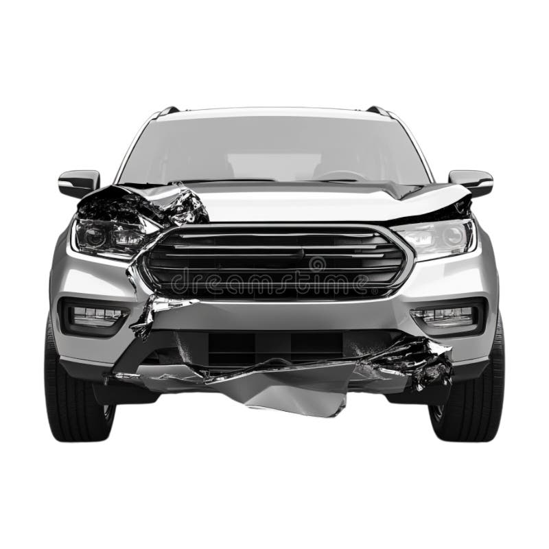 PNG Damage Accidental Car on Transparent Background - Ai Generated ...