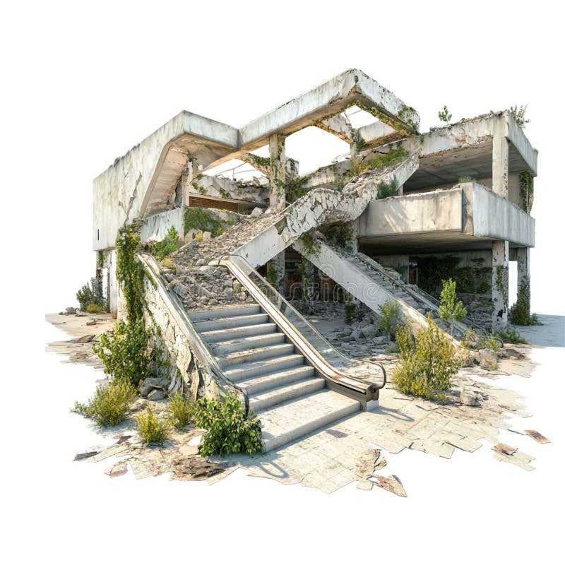 PNG Damage Building on Transparent Background - Ai Generated Stock ...
