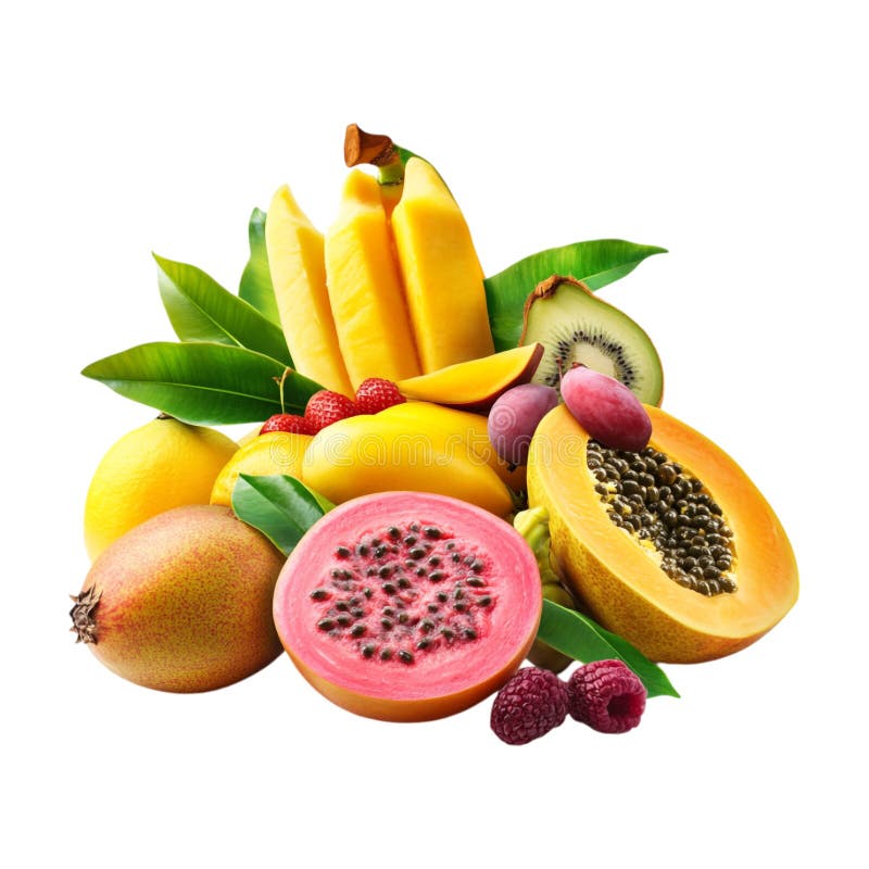 PNG Different Kind of Fruits Stack on Transparent Background - Ai ...